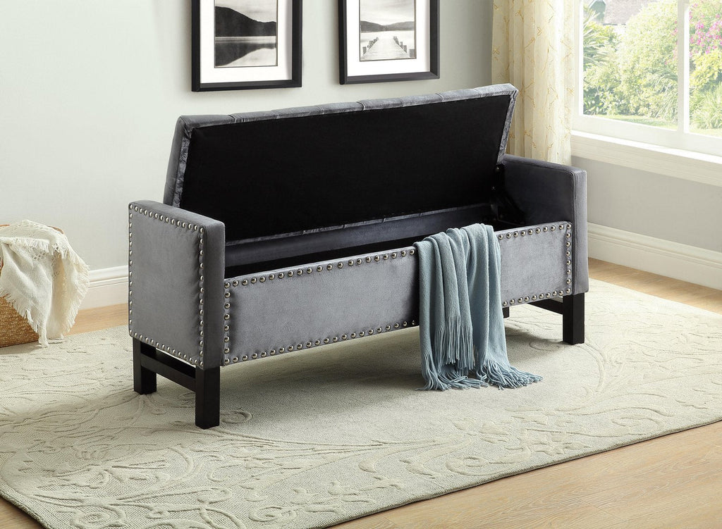 BELMONT GREY STORAGE BENCH – Furniture Village